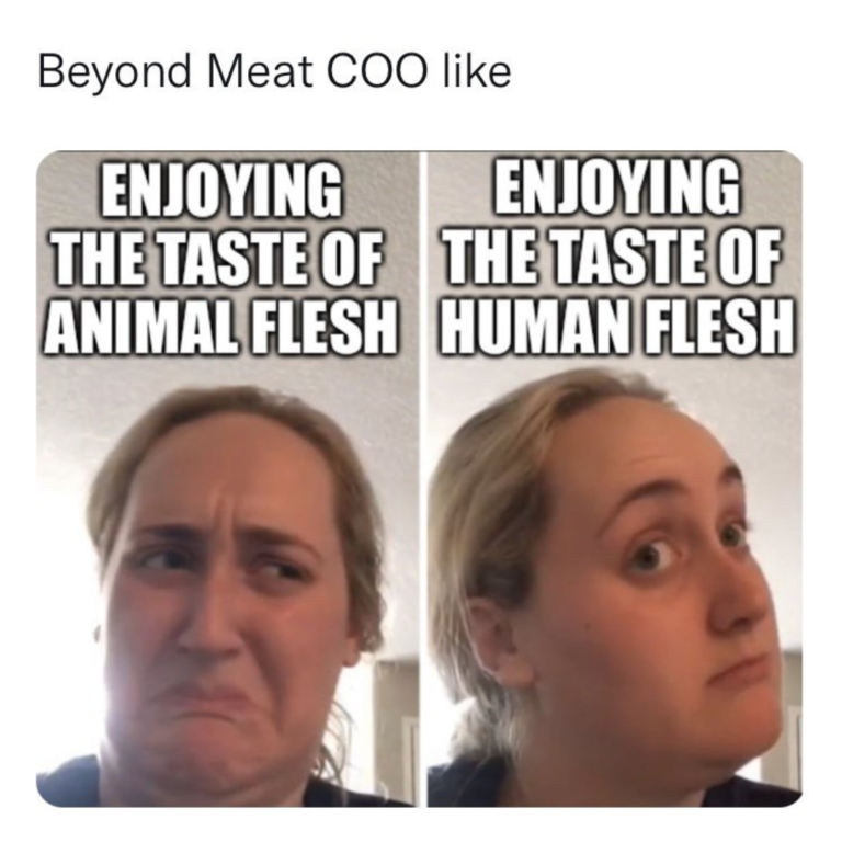 I regret to inform you the internet has memes about beyond meat's coo ...