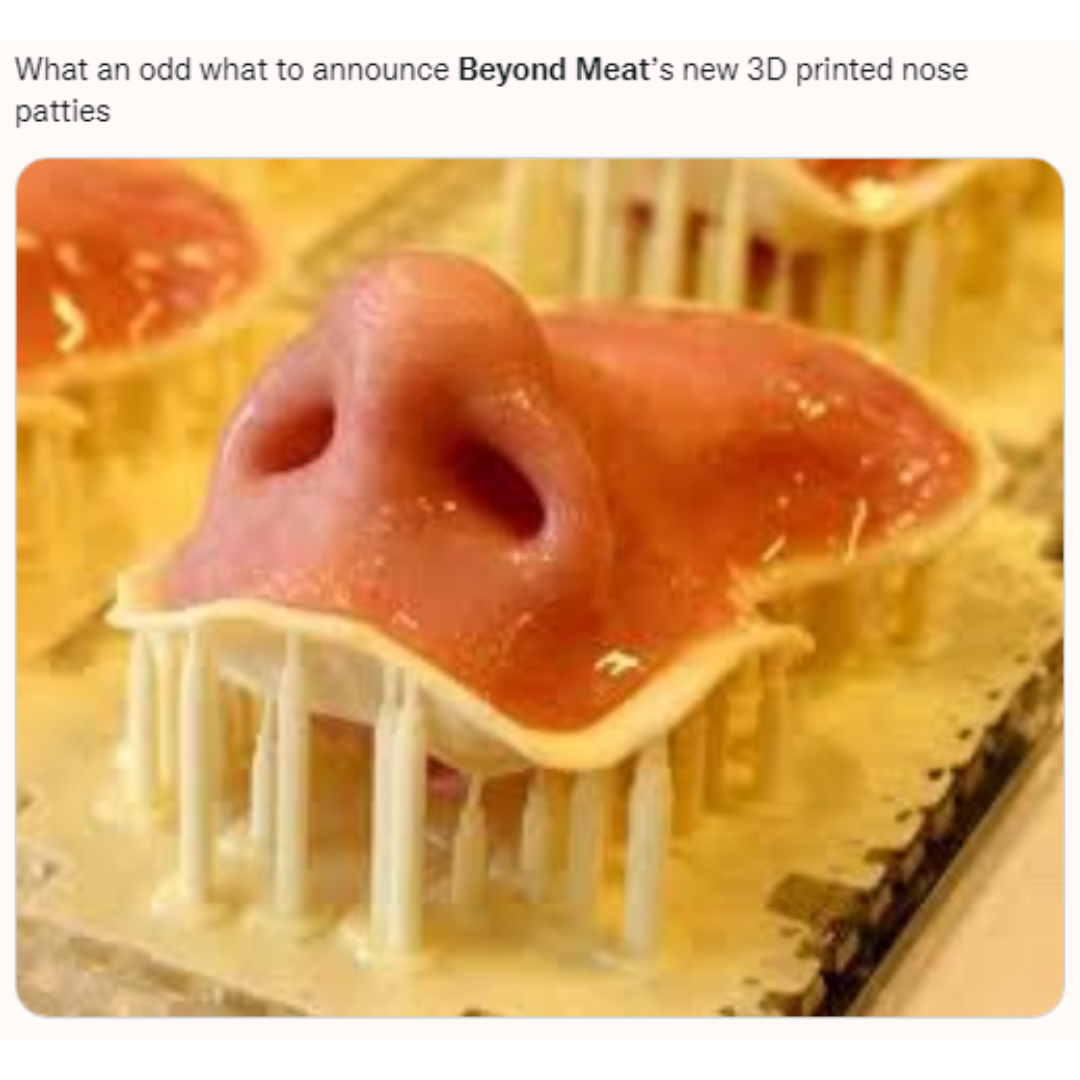 I regret to inform you the internet has memes about beyond meat's coo ...