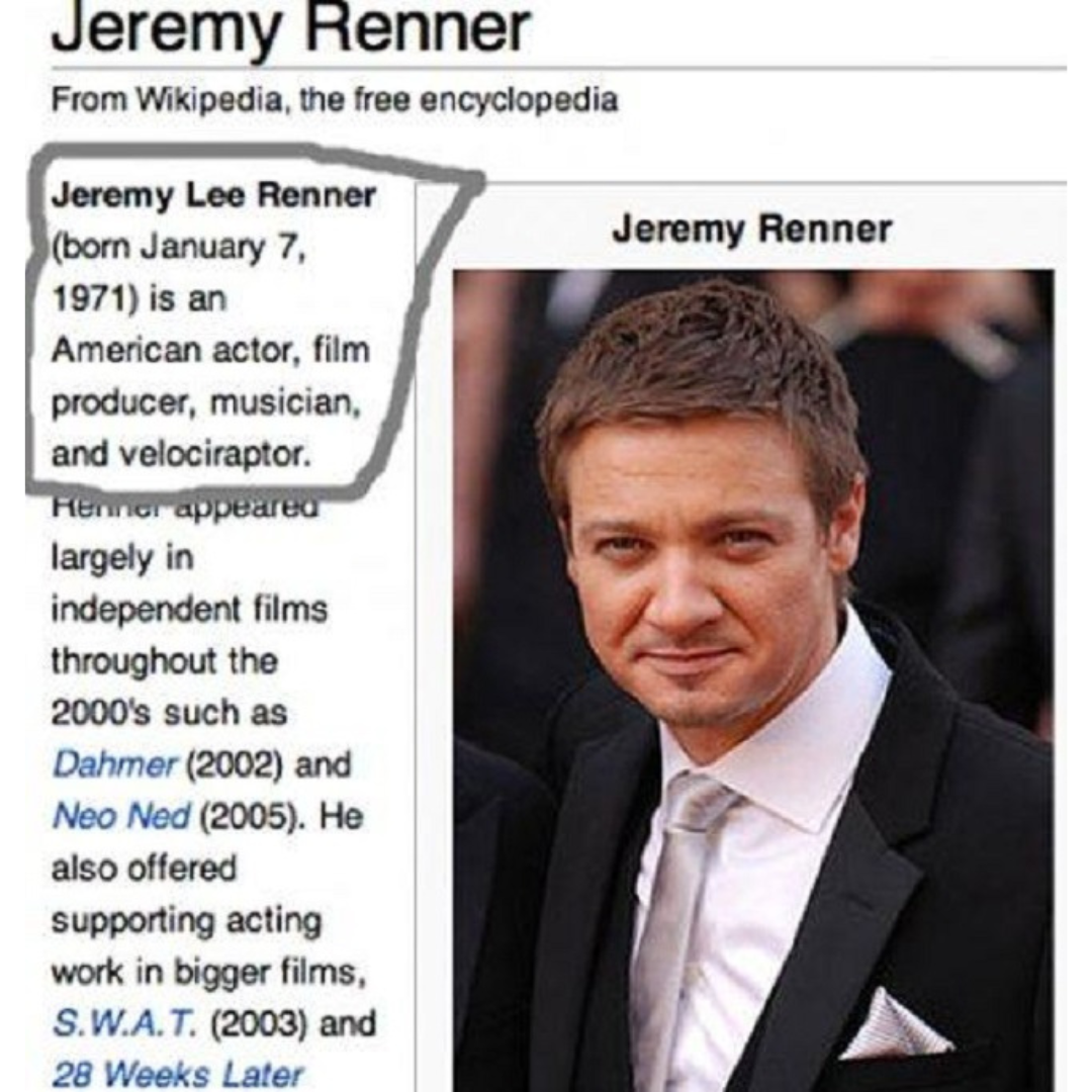 wikipedia editors are so fast i'm not sure they're human!