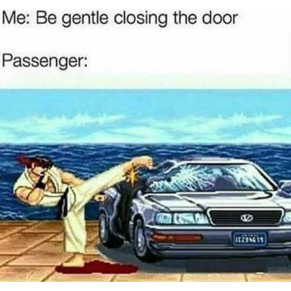 Ive Been Yelled At For Slamming The Car Door Before