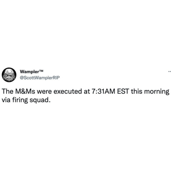 M&M Memes in Memoriam of the mascots