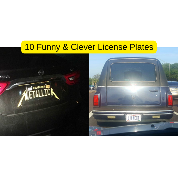 10 Funny License Plates from People Having Fun with their Driving